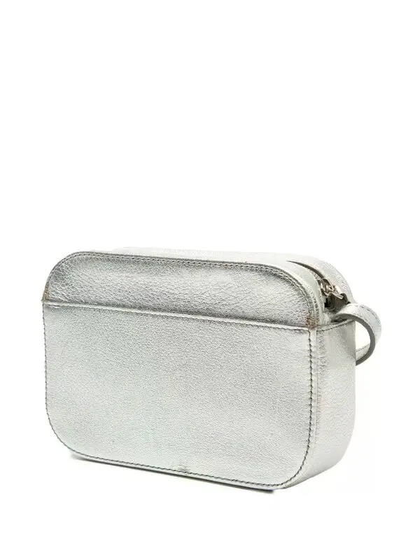 Balenciaga Xs Metallic Leather Everyday Camera Bag - Silver