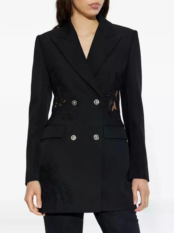 Versace Lace Double-breasted Blazer