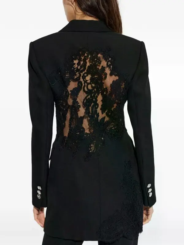 Versace Lace Double-breasted Blazer