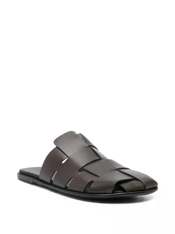Hereu Dira Slim Woven Leather Sandals