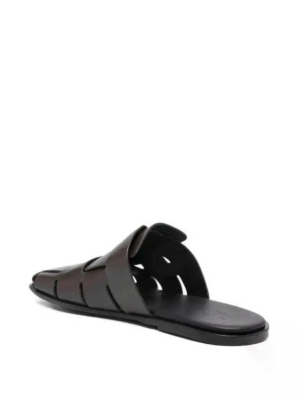 Hereu Dira Slim Woven Leather Sandals