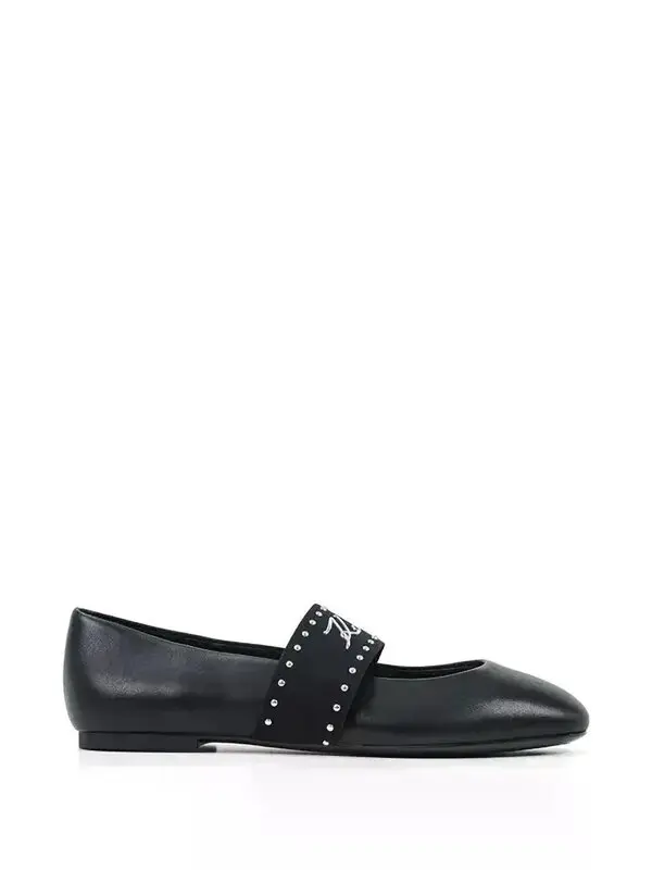 Karl Lagerfeld Studded Strap Ballet Flats