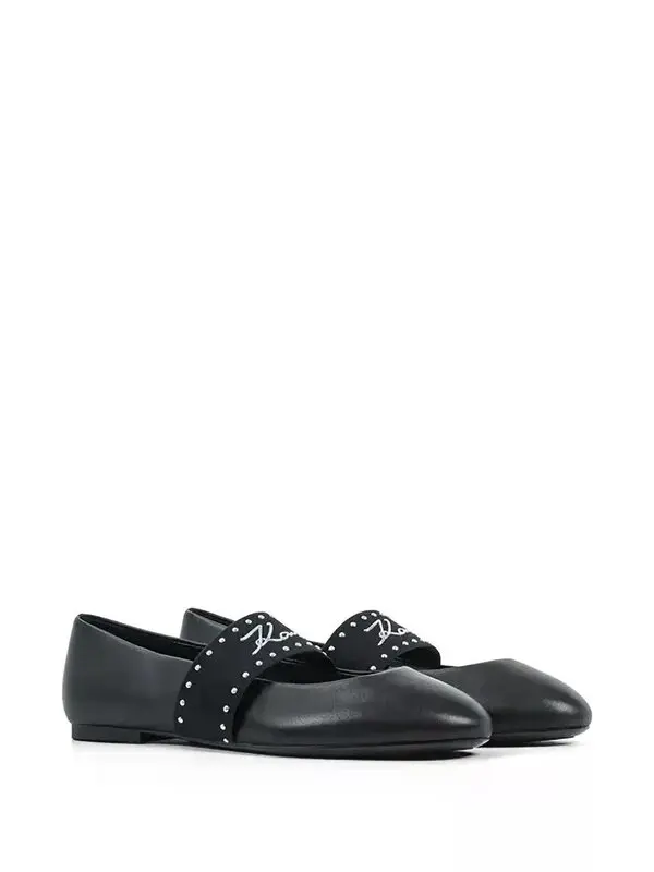 Karl Lagerfeld Studded Strap Ballet Flats