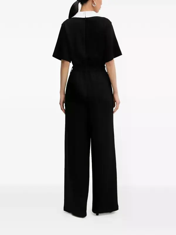Karl Lagerfeld Collared Belted Jumpsuit