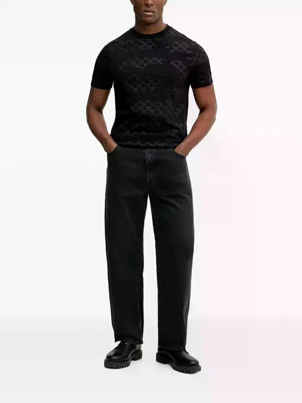 Karl Lagerfeld Monogram-pattern Short-sleeve T-shirt