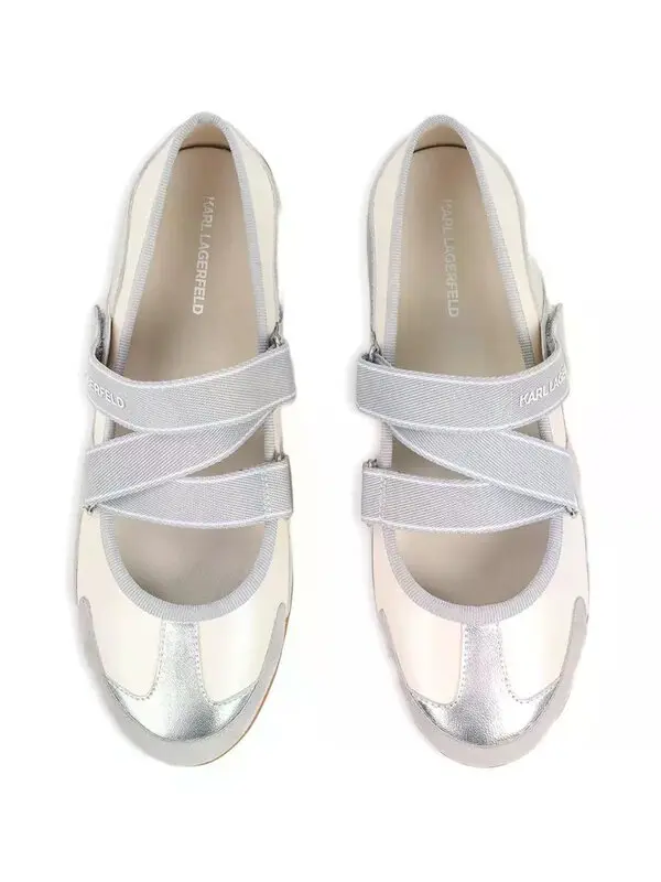 Karl Lagerfeld Cross-strap Ballet Flats
