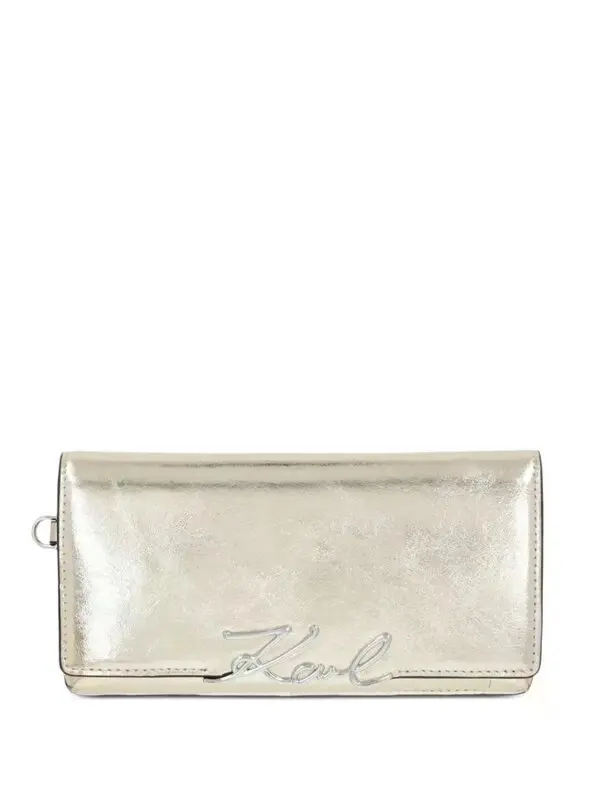 Karl Lagerfeld Logo-detail Wallet - Gold