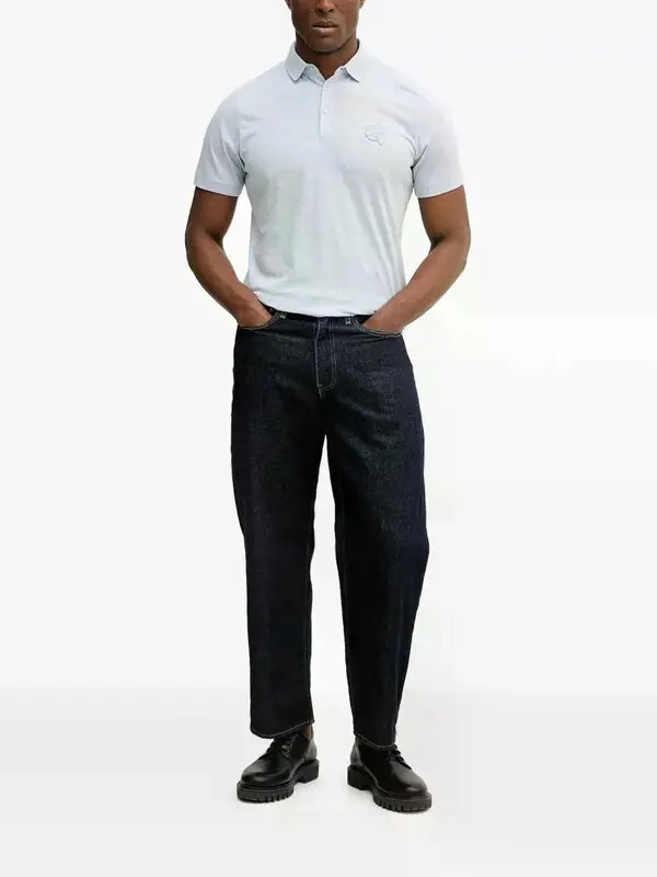 Karl Lagerfeld Logo-appliqué Polo Shirt