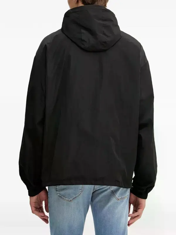 Karl Lagerfeld Hooded Patterned Reversible Jacket