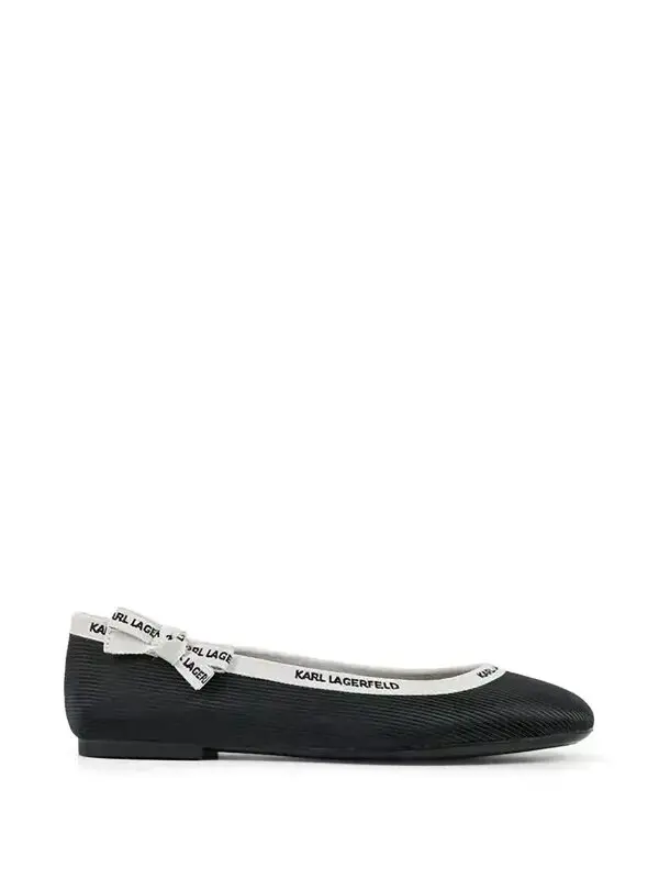 Karl Lagerfeld Logo-ribbon Ballet Flats