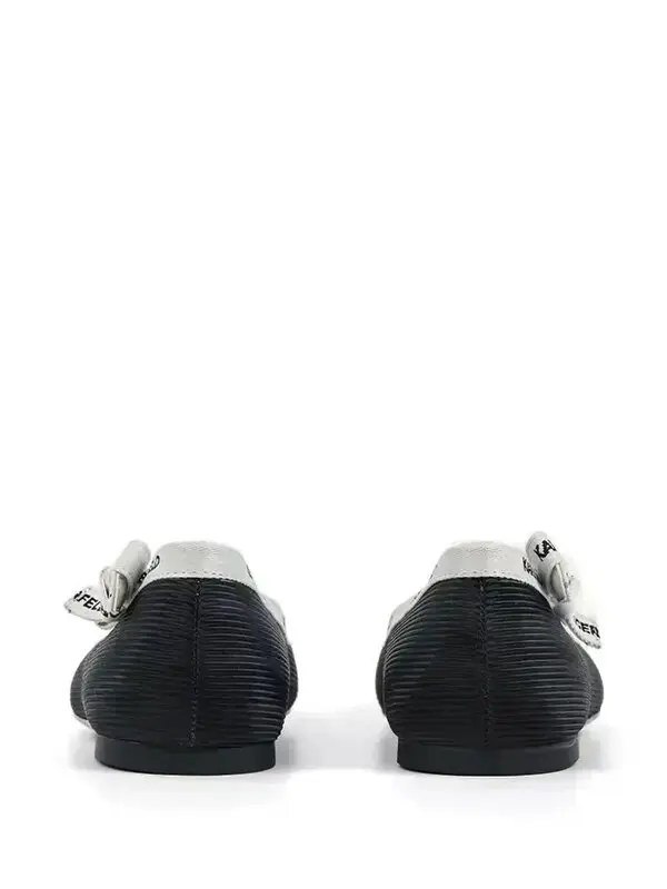 Karl Lagerfeld Logo-ribbon Ballet Flats