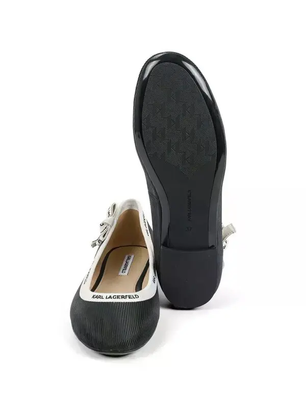 Karl Lagerfeld Logo-ribbon Ballet Flats