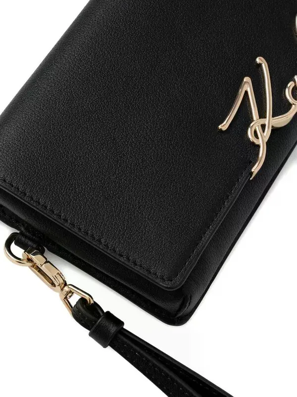 Karl Lagerfeld Logo Charm Wristlet