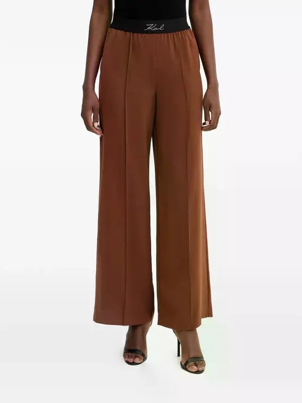 Karl Lagerfeld Seam-detail Flared Trousers - Brown