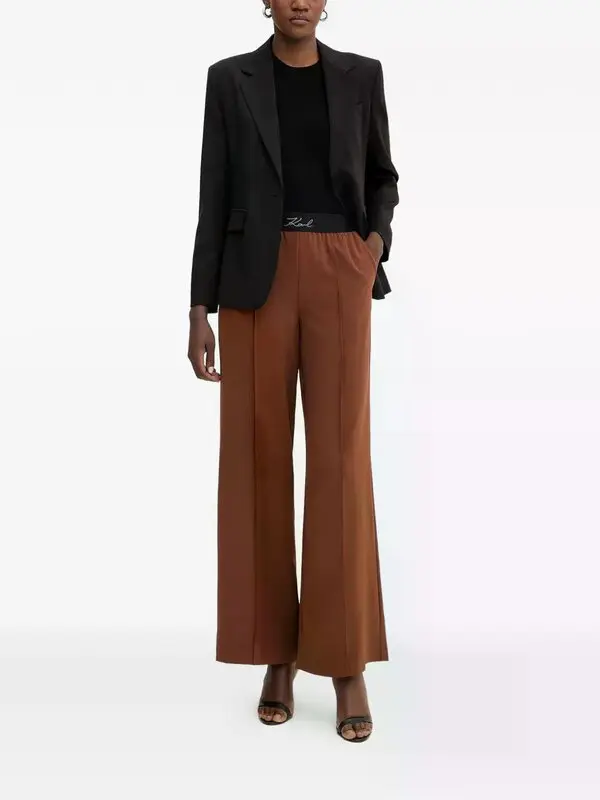 Karl Lagerfeld Seam-detail Flared Trousers - Brown
