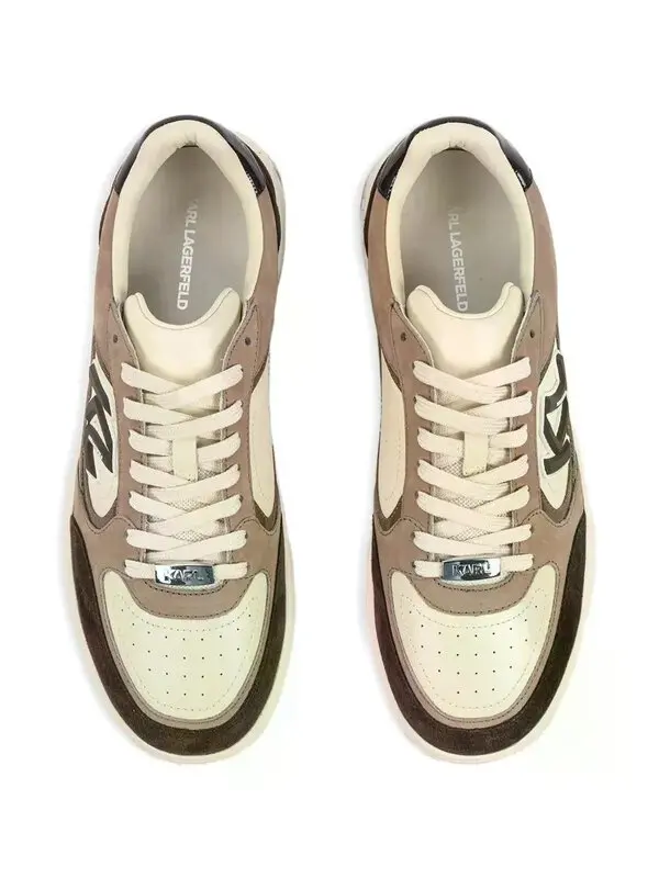 Karl Lagerfeld Kourtney Logo-patch Panelled Sneakers - Brown