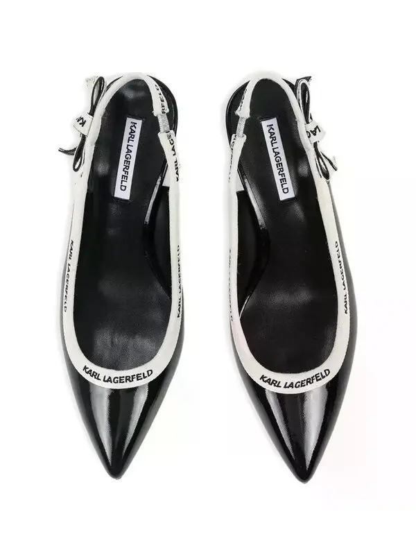 Karl Lagerfeld Sienna Logo-strap Pumps - Black