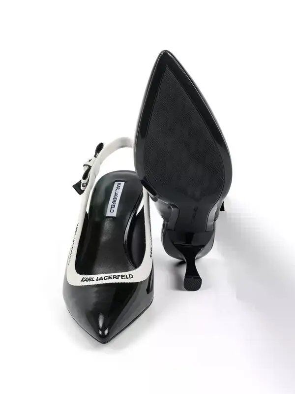 Karl Lagerfeld Sienna Logo-strap Pumps - Black