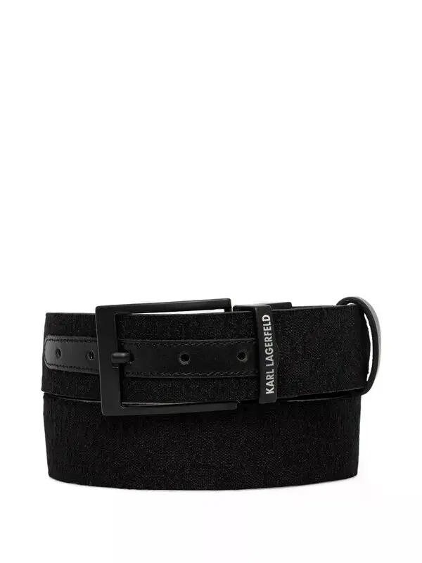Karl Lagerfeld Logo-detail Belt - Black