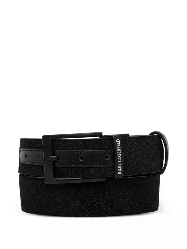 Karl Lagerfeld Logo-detail Belt - Black