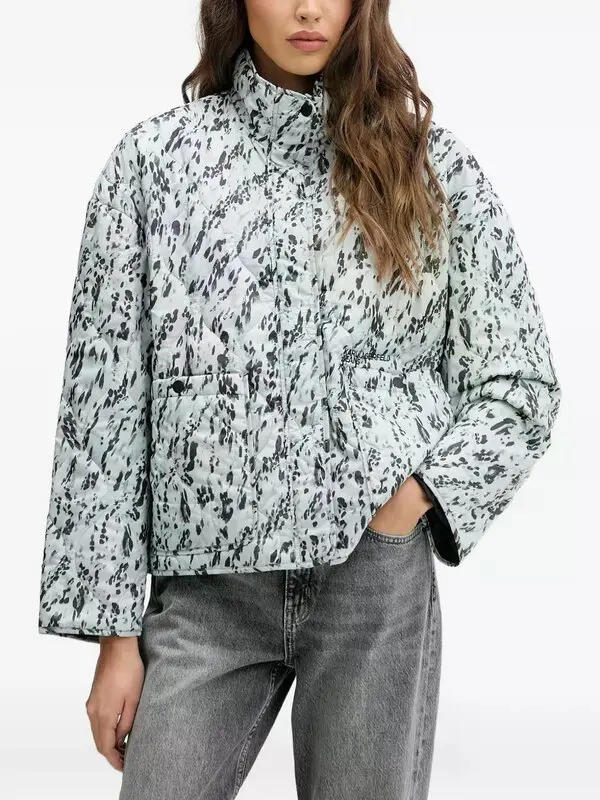 Karl Lagerfeld Patterned Quilted Jacket - Blue