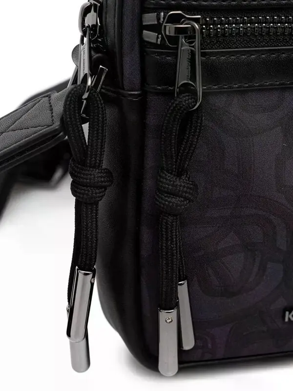 Karl Lagerfeld Print Detail Belt Bag - Grey