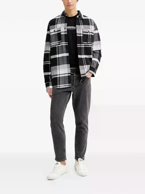 Karl Lagerfeld Check Patch-detail Shirt