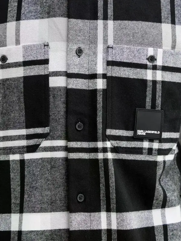 Karl Lagerfeld Check Patch-detail Shirt