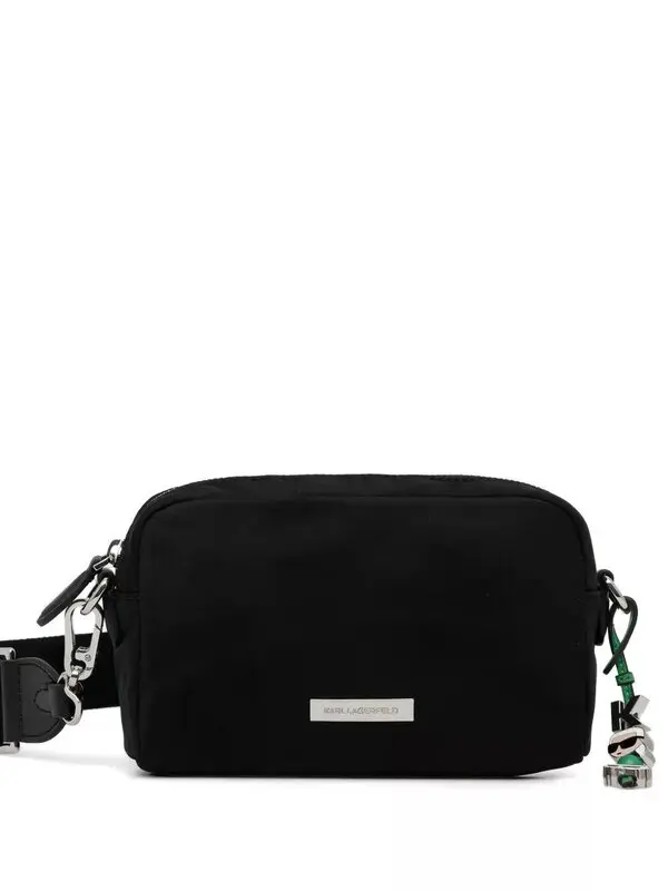 Karl Lagerfeld Charm-detail Crossbody Bag - Black