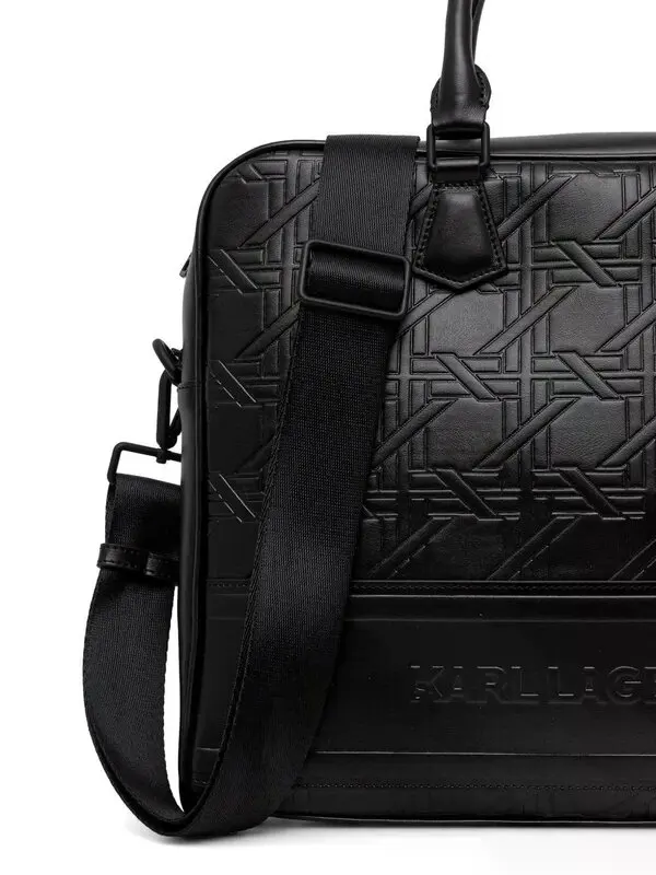 Karl Lagerfeld Embossed-patternl Briefcase