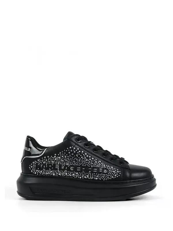 Karl Lagerfeld Rhinestone Lace-up Sneakers - Black