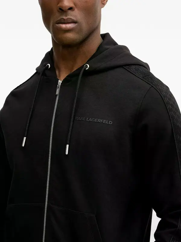 Karl Lagerfeld Logo Zip-up Hoodie