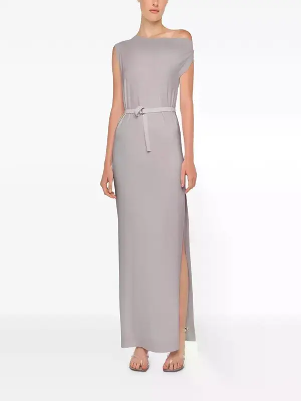 Norma Kamali Long Dress With Drop Shoulder - Grey