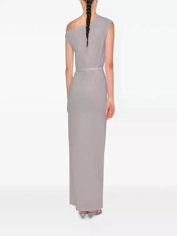 Norma Kamali Long Dress With Drop Shoulder - Grey