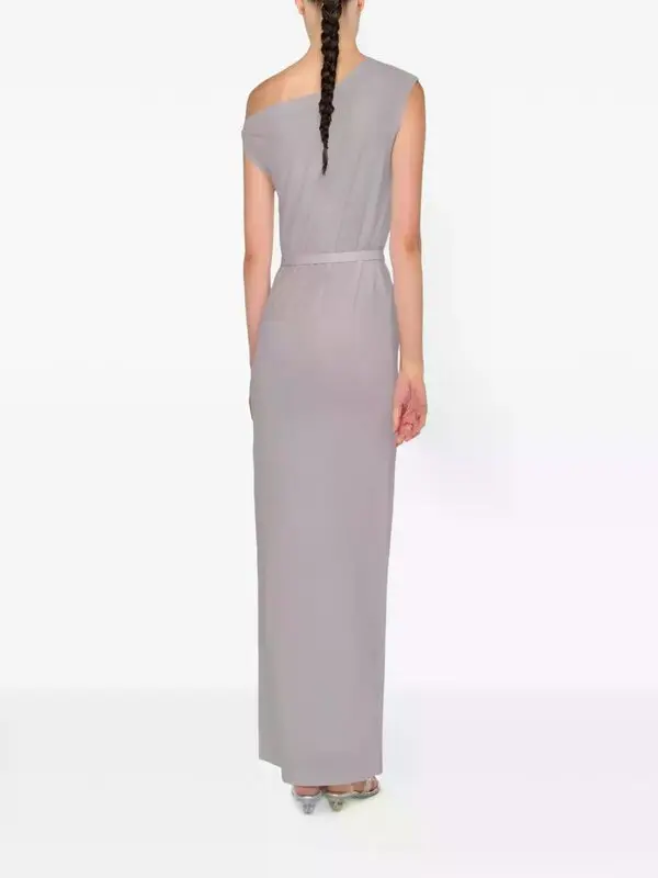 Norma Kamali Drop Shoulder Long Dress With Side Slit