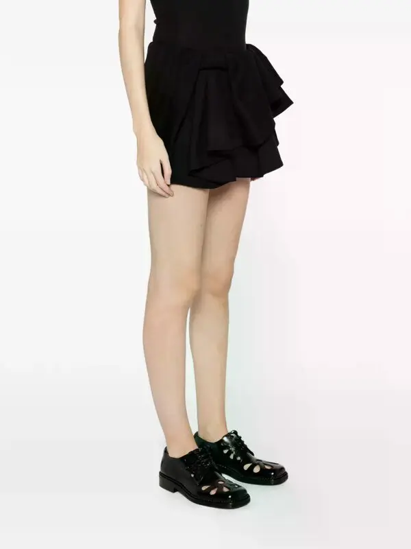 SHUSHU/TONG Asymmetrical Bow Mini Skirt