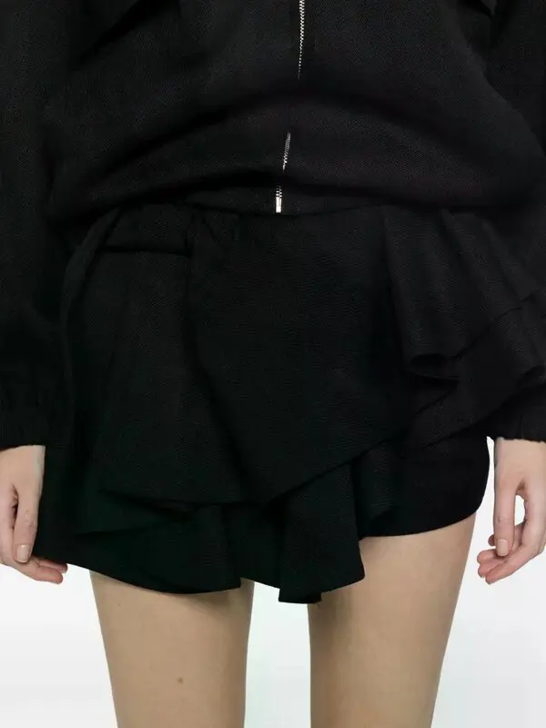SHUSHU/TONG Asymmetrical Bow Mini Skirt