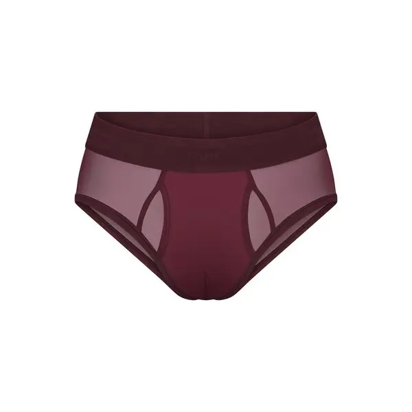 SKIMS Mesh Brief - Bordeaux