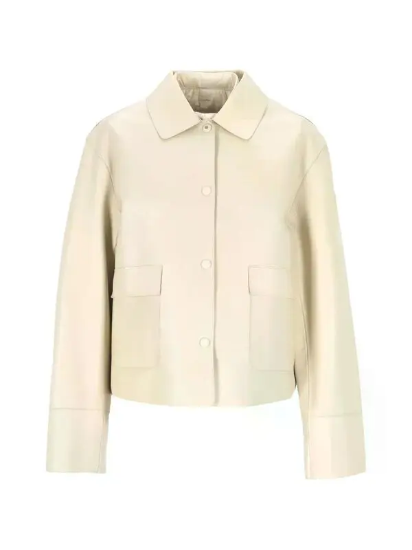 Moncler Flap-pocket Leather Jacket