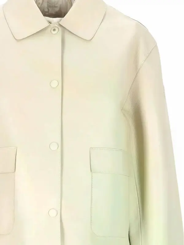 Moncler Flap-pocket Leather Jacket