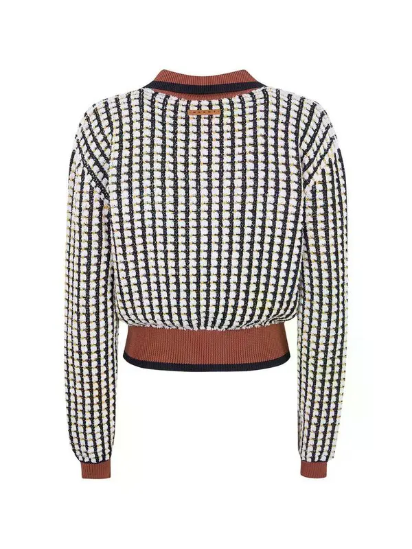 Marni Collared Grid Cotton Knitwear