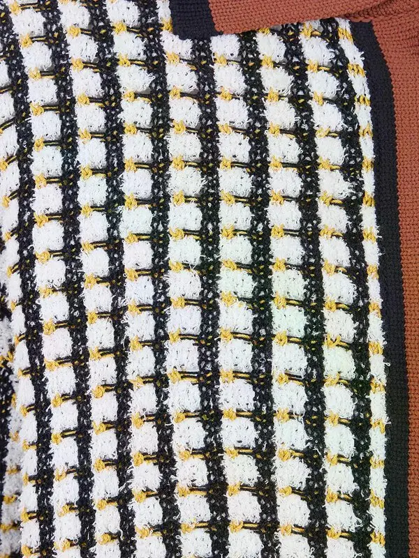 Marni Collared Grid Cotton Knitwear