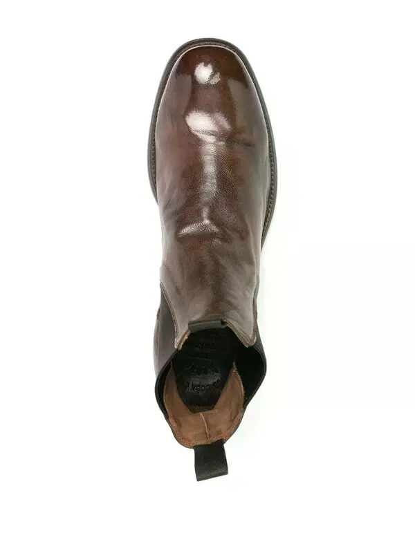 Officine Creative Leather Chelsea Boots - Brown