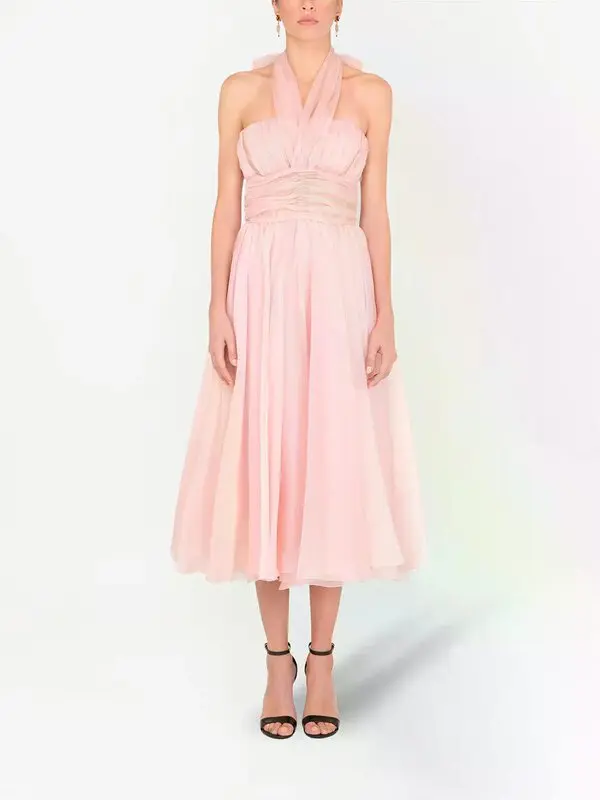 Dolce & Gabbana Halterneck Organza Midi Dress