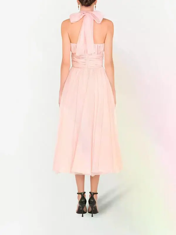 Dolce & Gabbana Halterneck Organza Midi Dress
