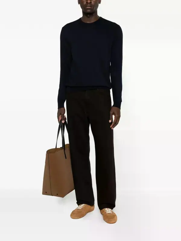 Malo Crew Neck Long Sleeve Semi-sheer Top