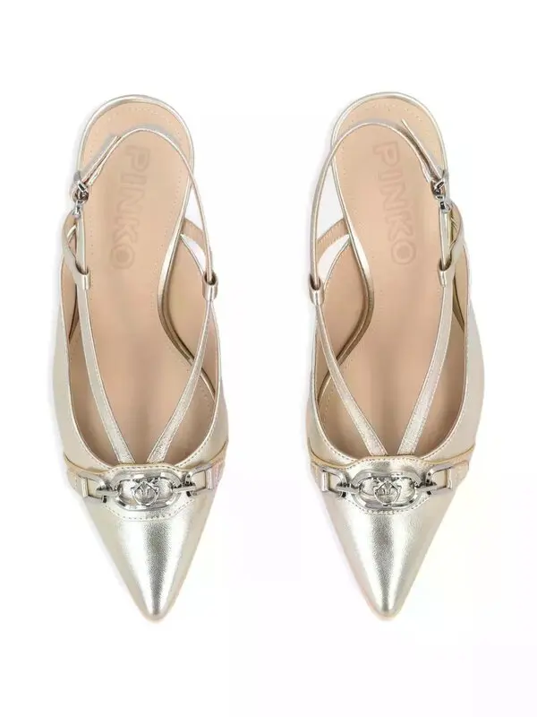 Pinko Lady Slingback Pumps With Chain Detail