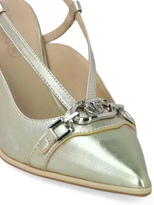 Pinko Lady Slingback Pumps With Chain Detail