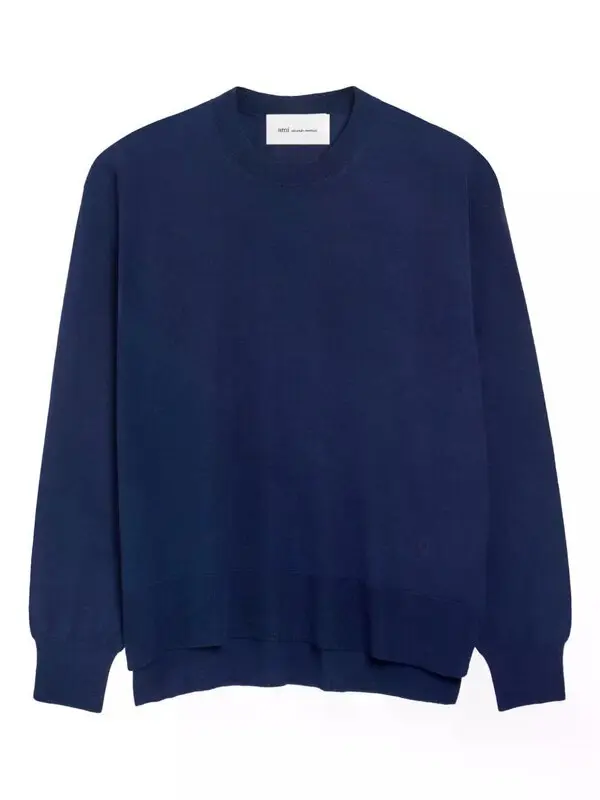 AMI Paris De Coeur Crew Neck Sweater - Blue