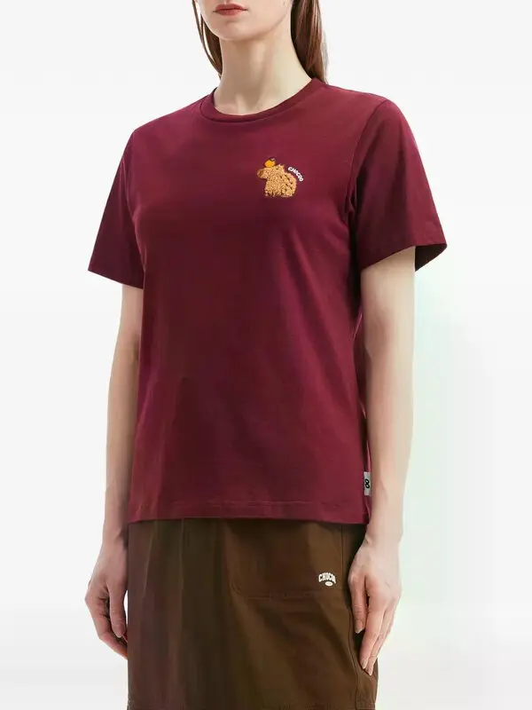 CHOCOOLATE Embroidered Cotton T-shirt
